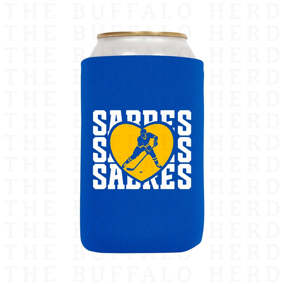 Stacked Heart Buffalo Sabres Hockey Beer Can Holder, Women's Sabres ...