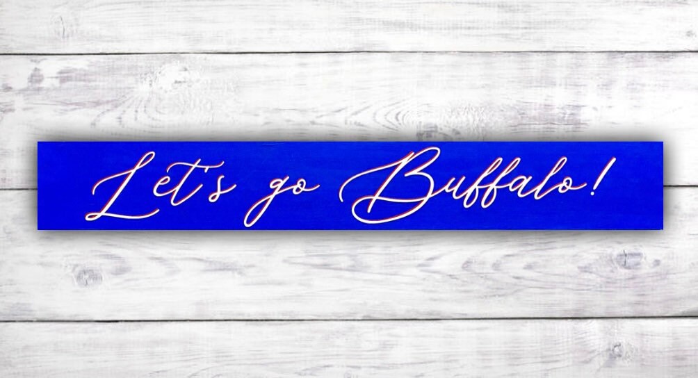 Lets Go Buffalo Sign Buffalo NY Family Wall Art | Etsy