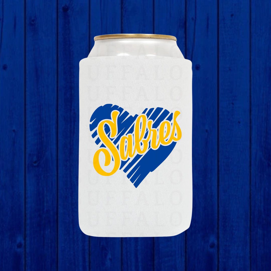 Heart Buffalo Sabres Hockey Beer Can Holder, Sabres Gear, Slim Can ...