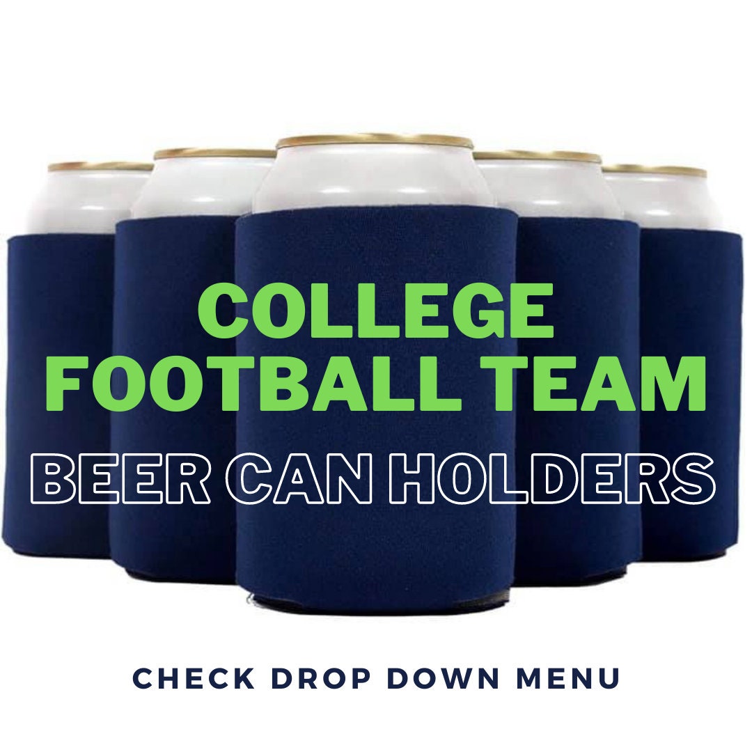 College Football Beer Can Holder Football Teams Can Coolers College ...
