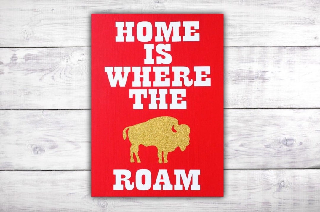 Home is Where the Buffalo Roam Sign | Housewarming Gift | Our First ...