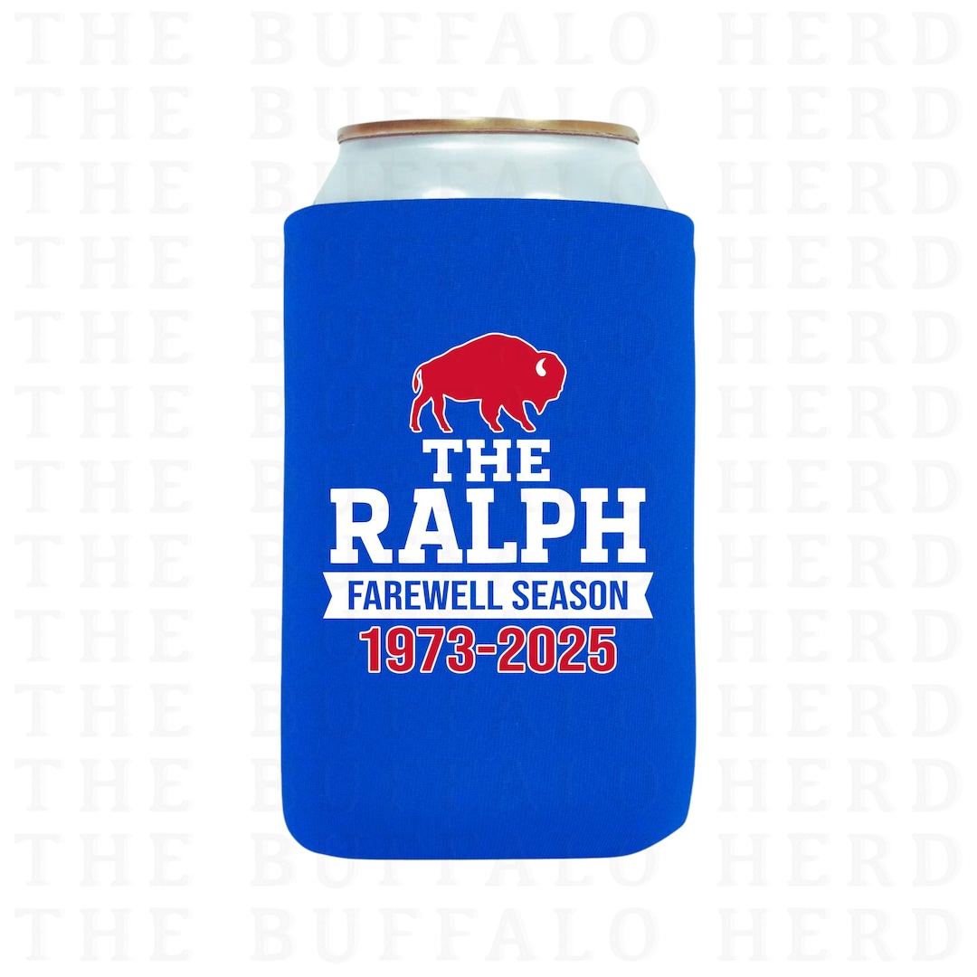 Blue the Ralph Farewell Buffalo Football Beer Can Sleeve, Buffalo Slim ...