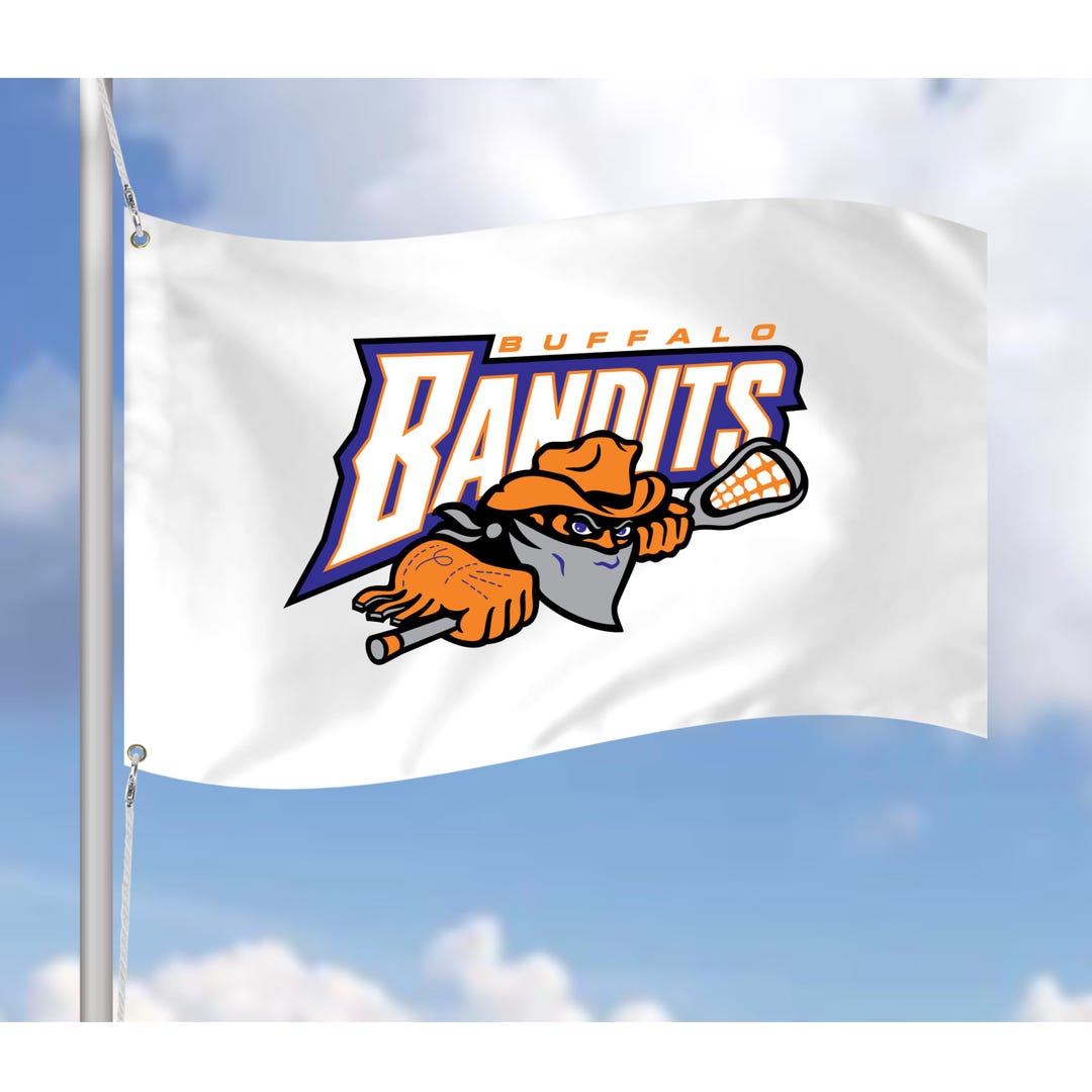 White Buffalo Bandits Flag, Bandits Lacrosse Flag - Etsy