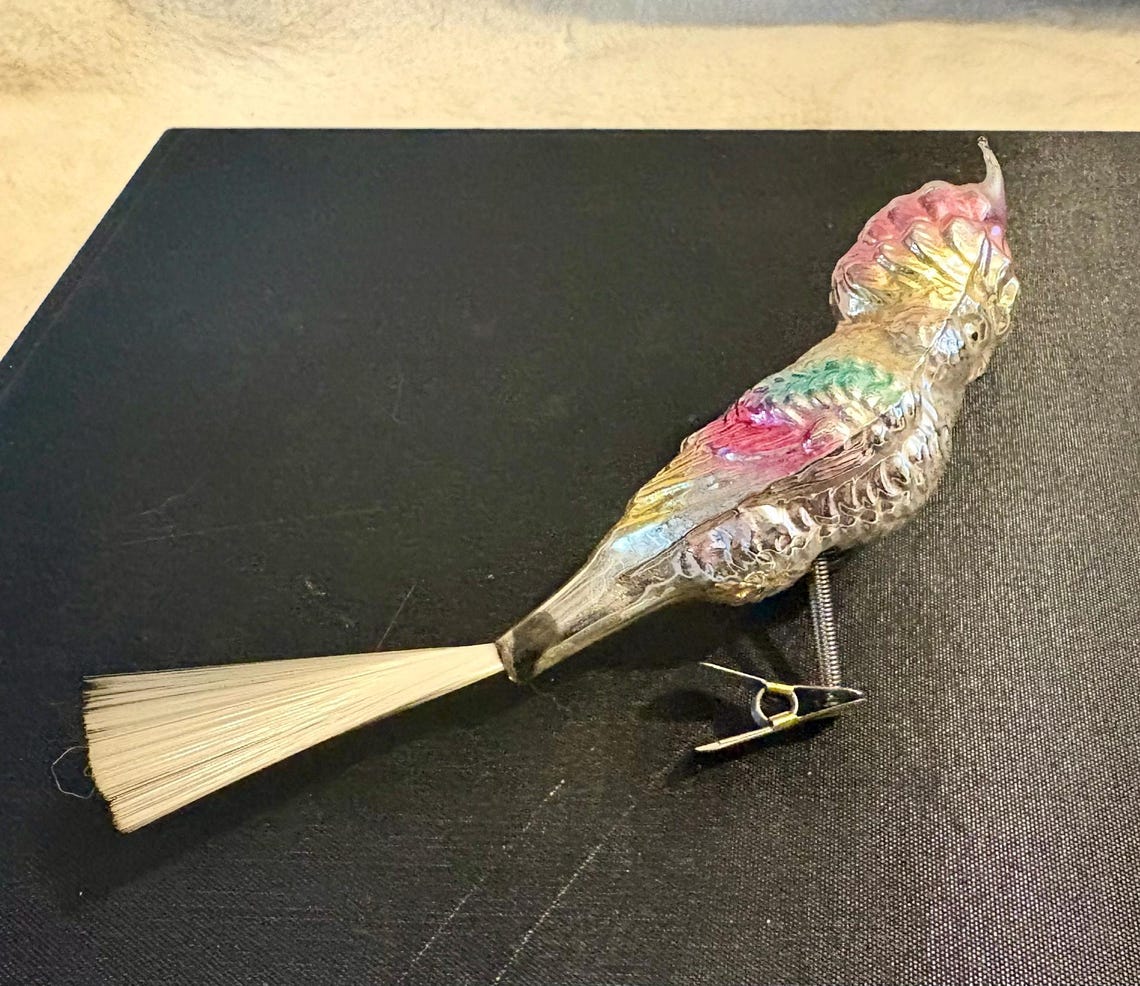 Vintage Clip-on Parrot With Horn, Originates From European Countries in ...