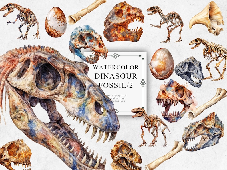 Dinasour Fossil Clipart Set 2 in Transparent PNG - Dinasour Fossil ...
