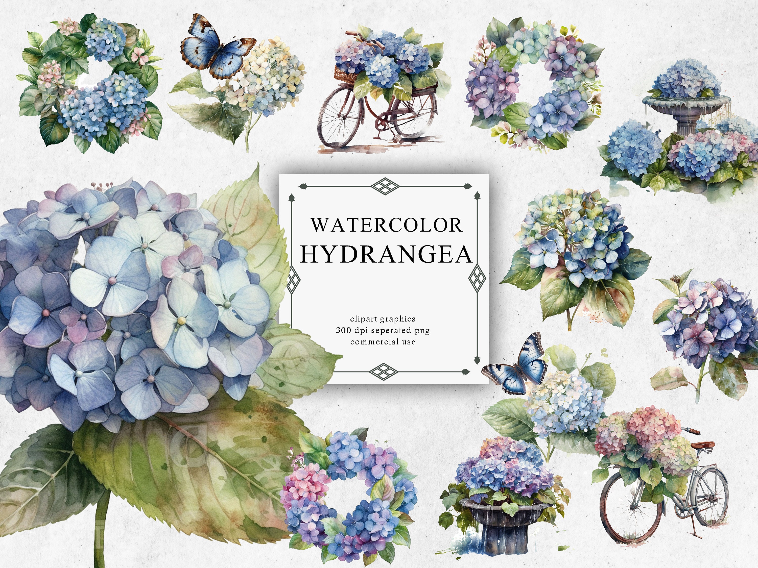 Hydrangea Watercolor Tattoo