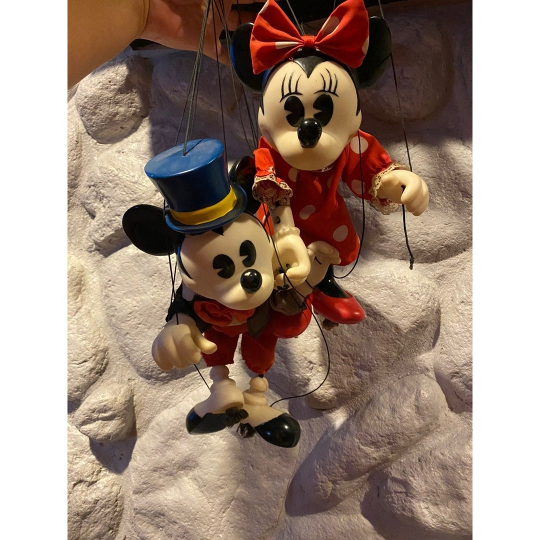 Helm Disney Mickey and Minnie Mouse Marionettes Disneyana - Etsy