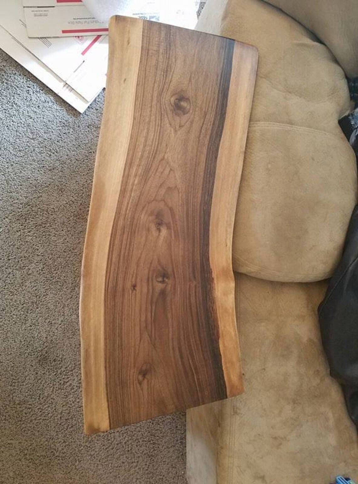 Live Edge Walnut Side Table | Etsy