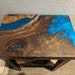 Walnut Resin River Side Table - Etsy