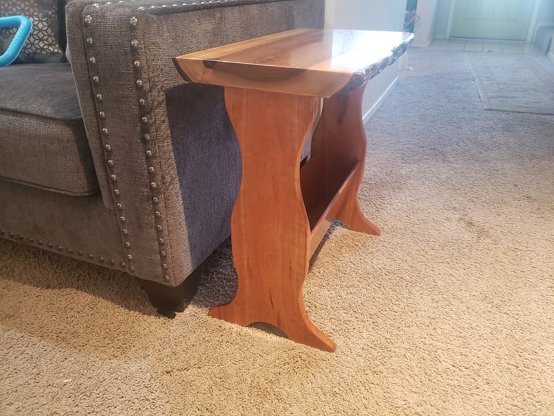 Live Edge Walnut Side Table - Etsy