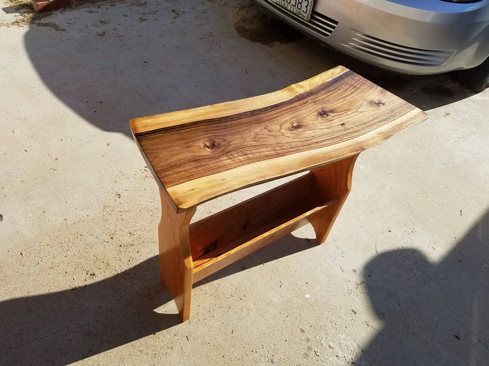 Live Edge Walnut Side Table | Etsy