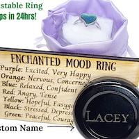 Retro 90's Mood Ring, Color Sensitive, Vintage Band Ring, Novelty ...