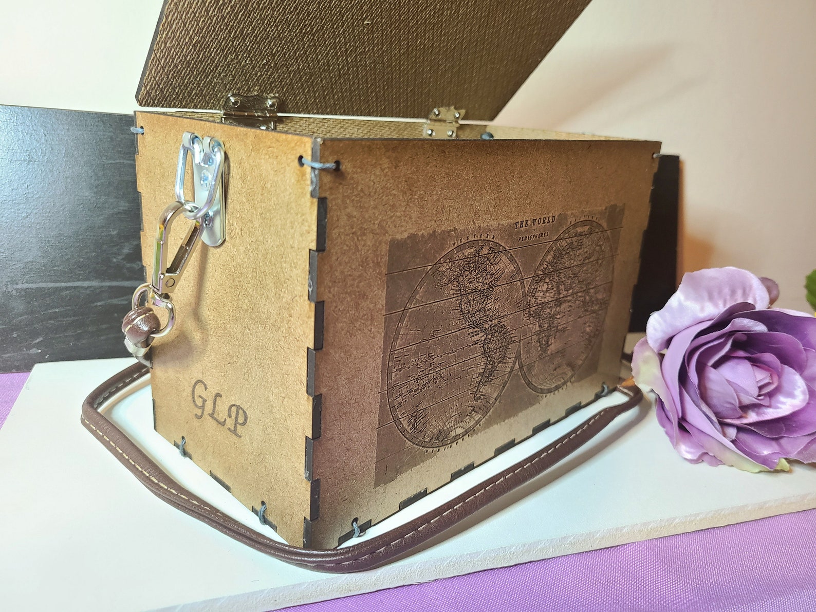 Engraved Purse | USA Made | Custom Initials | Choose Your Strap Color ...