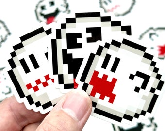 Super Mario Boo Sticker Sheet Water Proof Outdoor Rated - Etsy