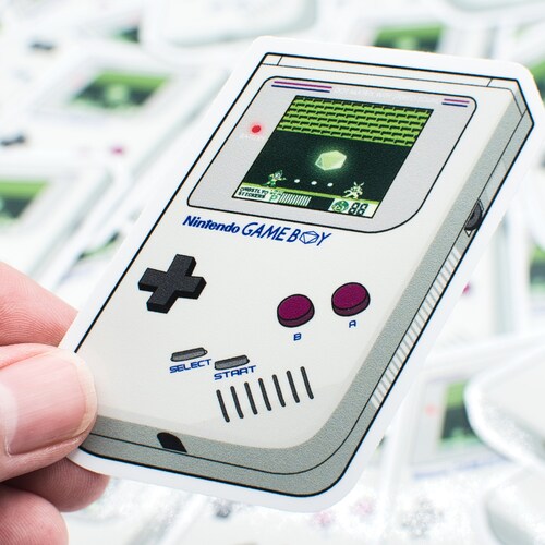 Gameboy Classic Gray Vinyl Sticker Water Proof Made in - Etsy