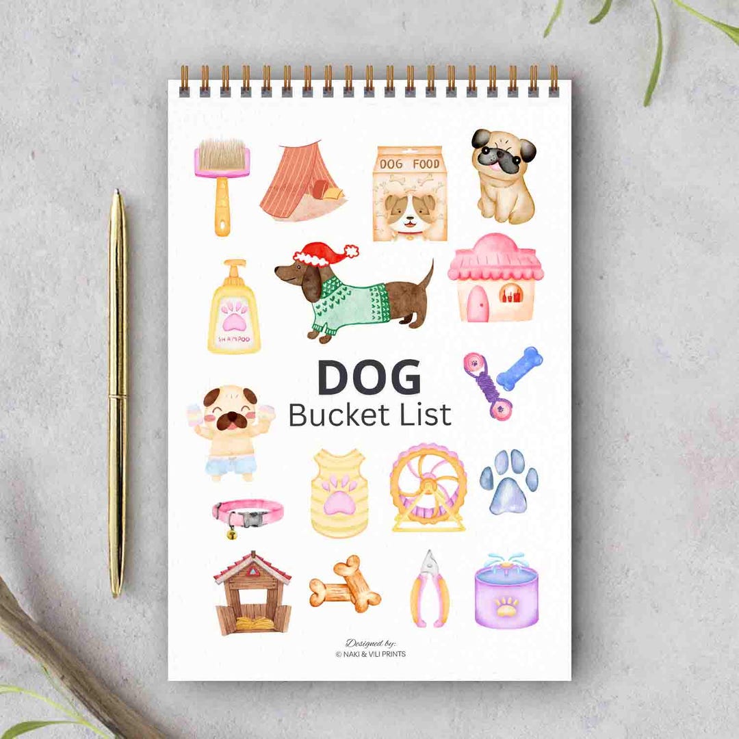 Dog Bucket List: 5 Pages-80 Training & Bonding Activities (printable ...
