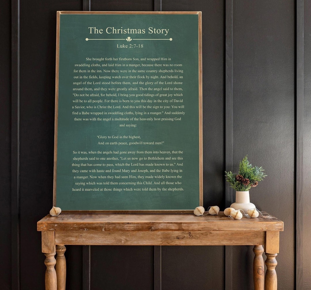 The Christmas Story, Christmas Poster, Holiday , Book Page Christmas ...