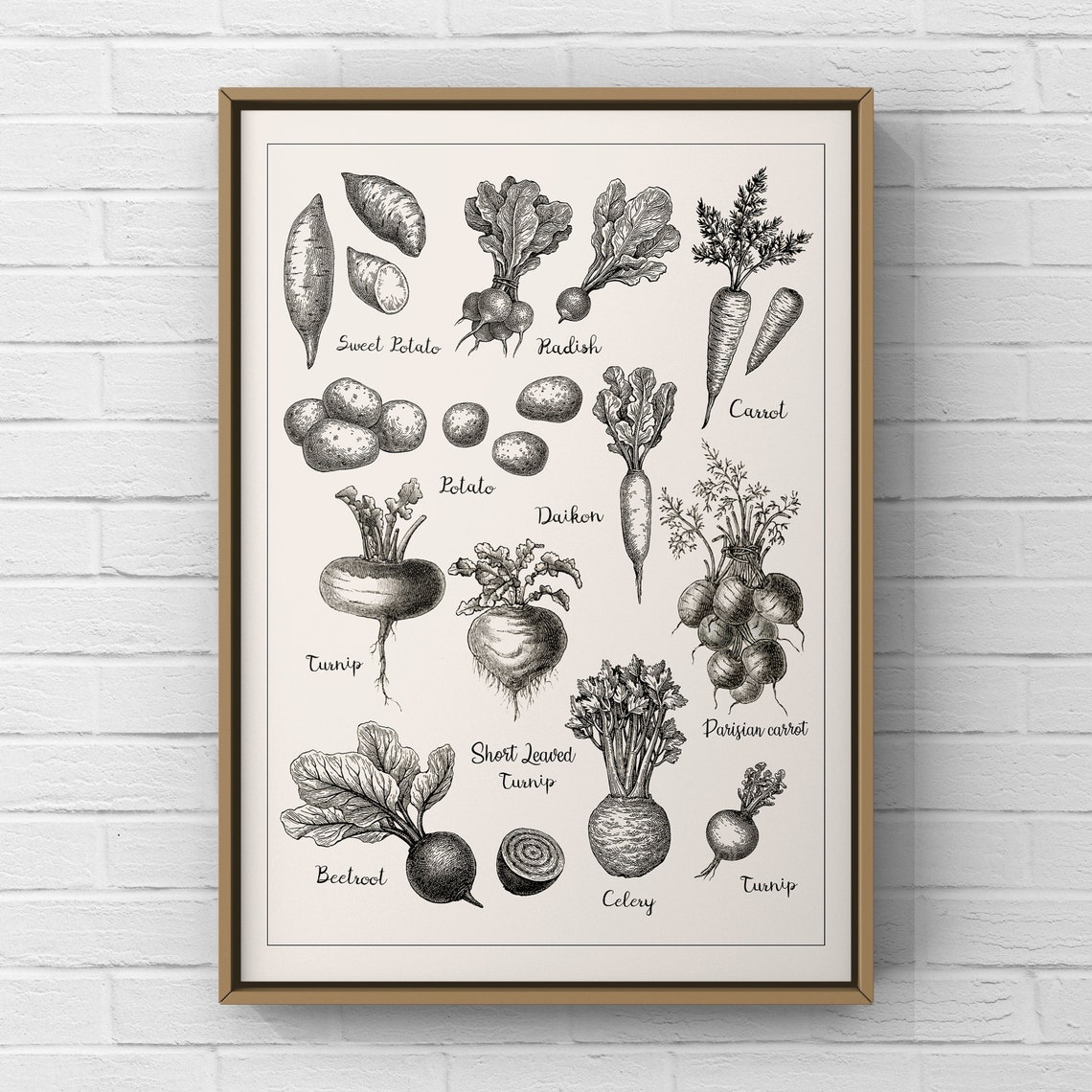 VEGETABLE GARDEN Printable Kitchen Poster, Home Decor, Farmhouse Print ...