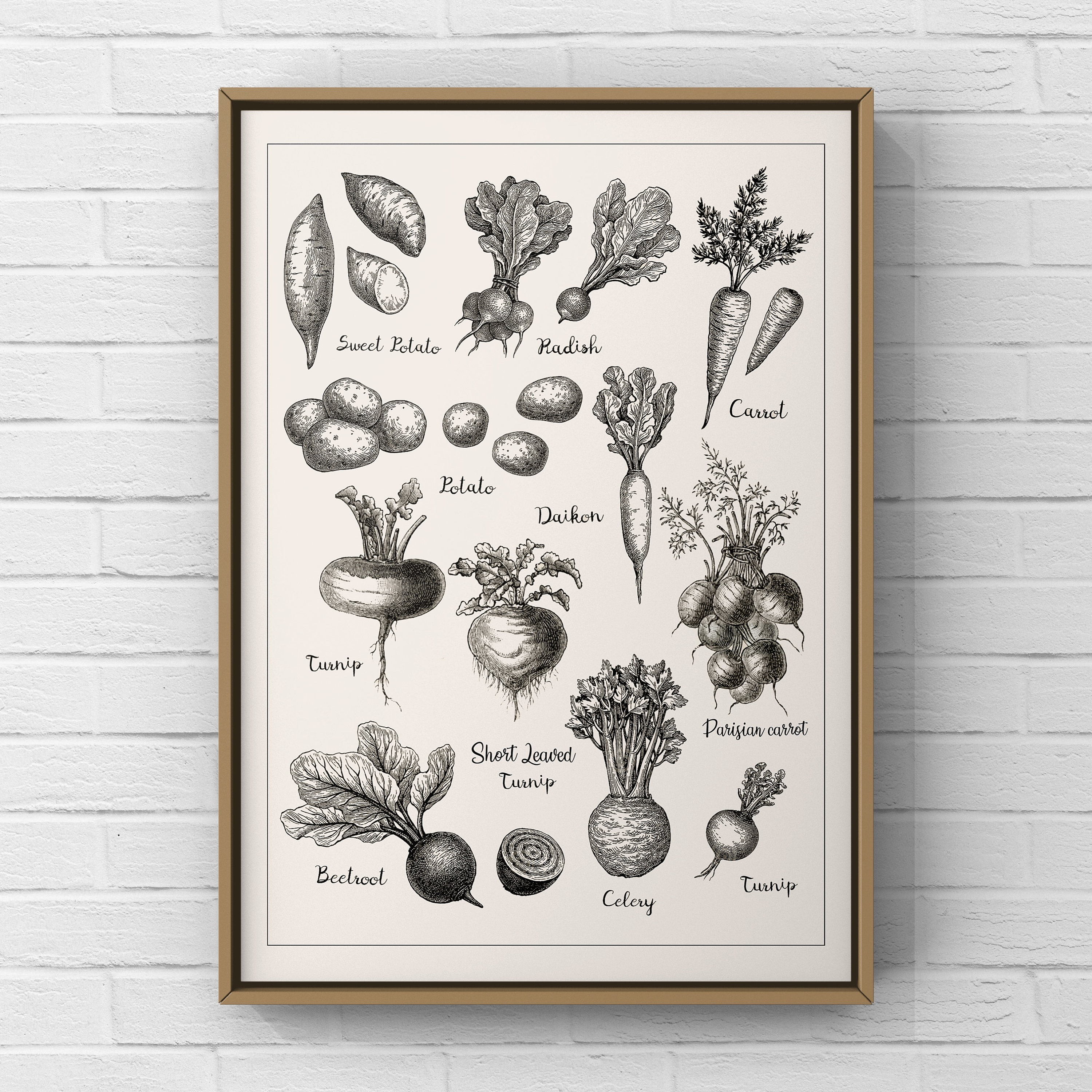 VEGETABLE GARDEN Printable Kitchen Poster, Home Decor, Farmhouse Print ...