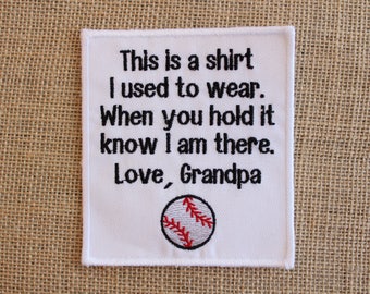 This is a Shirt Patch Love Grandpa MEMORY PILLOW Patch - Etsy
