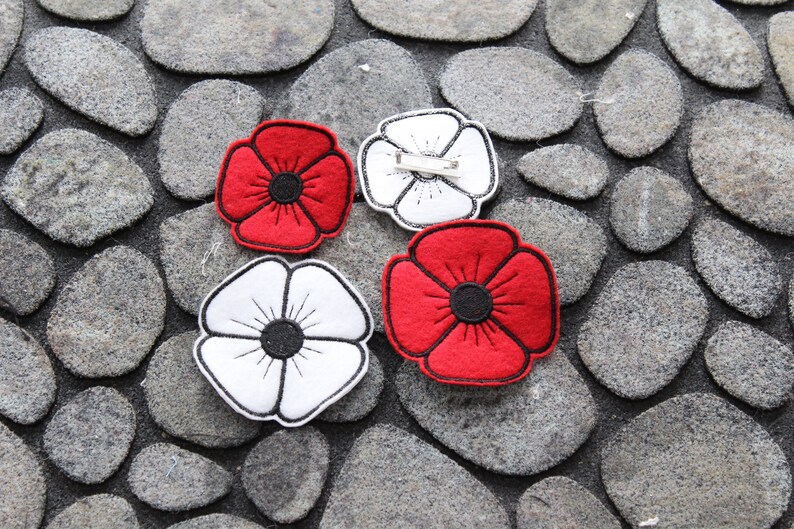 Poppy Pin or Patch for Veteran Day Poppy flowers come in Red | Etsy