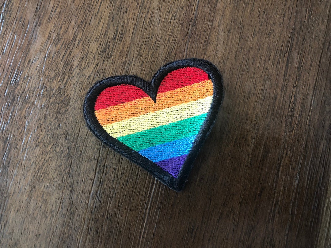 Pride Heart Patch for Celebrating Pride, Rainbow LGBT Patch, for Sew On ...