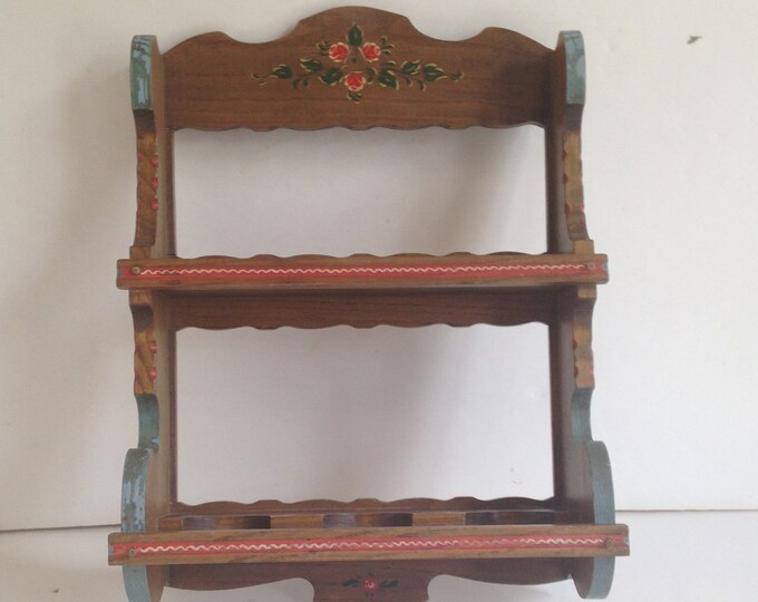Vintage Anri Hand Painted Spice Rack Wood Whimsical (1707) - Etsy