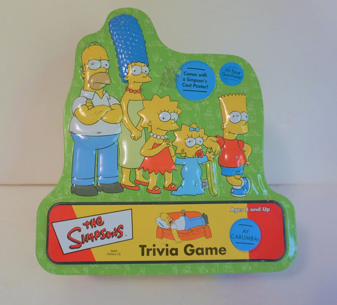 Simpson's Trivia Game 2nd Version - Cardinal Ind. #42971 Embossed ...