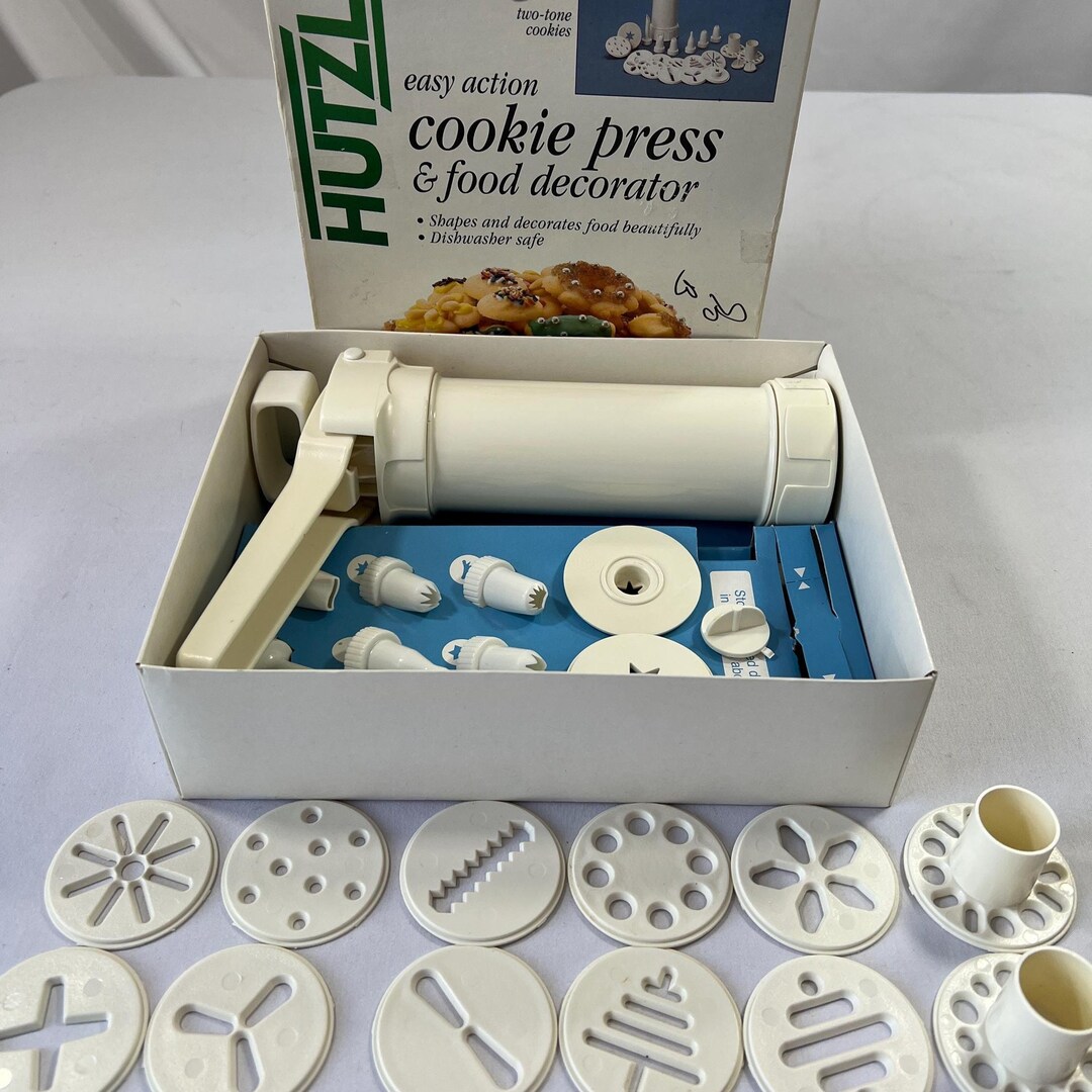 Hutzler Easy Action Cookie Press and Food Decorator Spritz Cookie ...