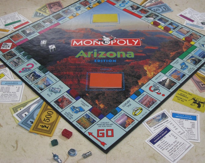 Vintage Arizona Monopoly Board Game. Parker Brothers. Complete. Never ...