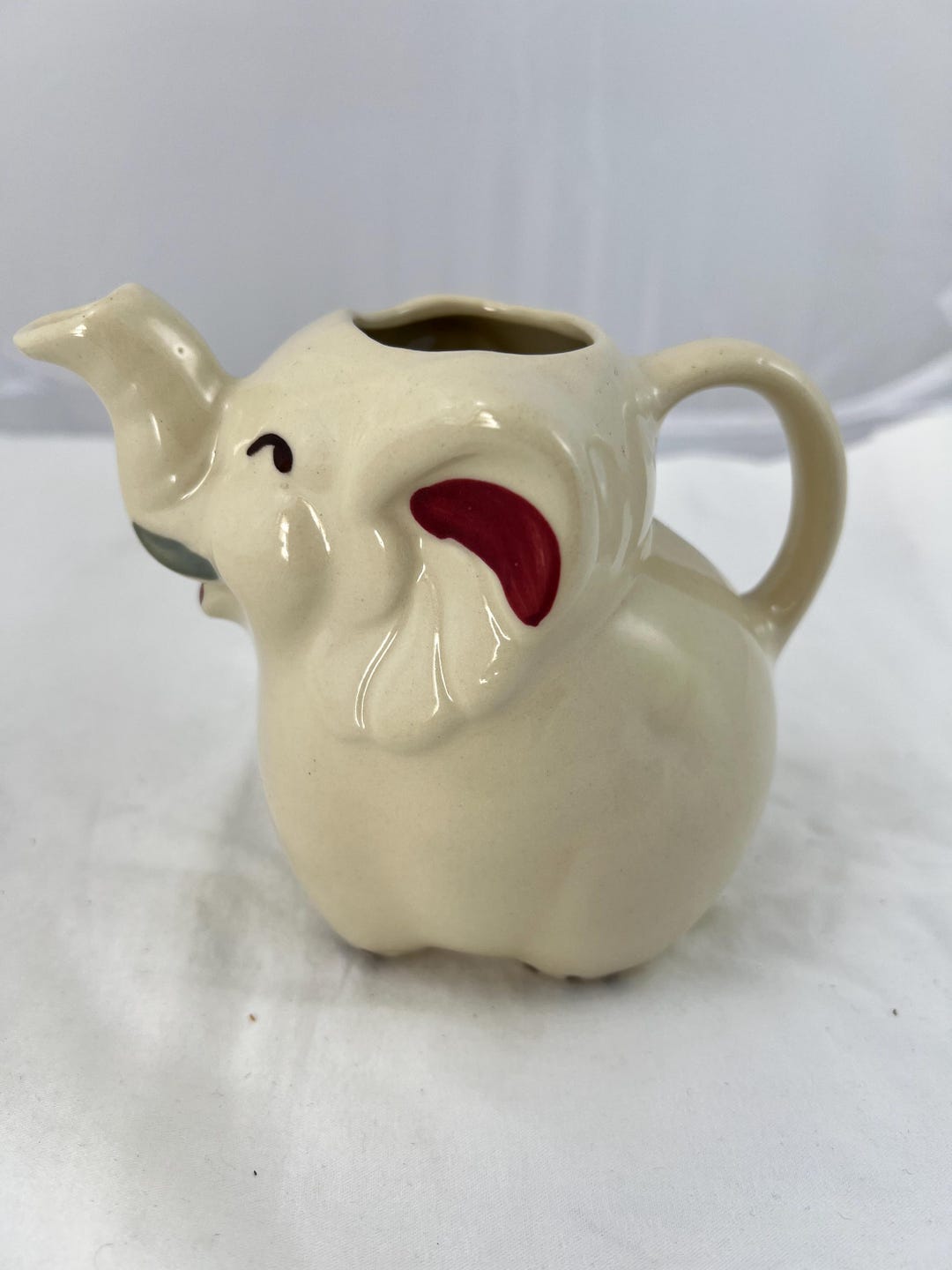 Vintage Elephant Creamer Pitcher Shawnee Pottery Trunk Spout 3331 - Etsy