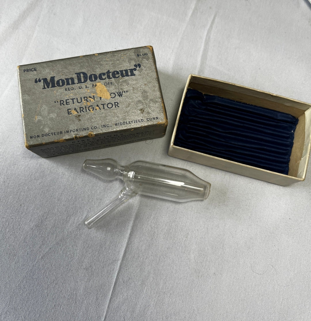 Mon Docteur" Return Flow Earigator Glass Vintage Medical Device ...