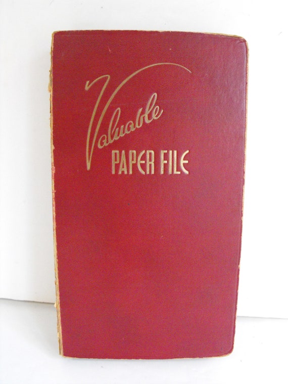 Vintage Red valuable Papers File 2534 | Etsy