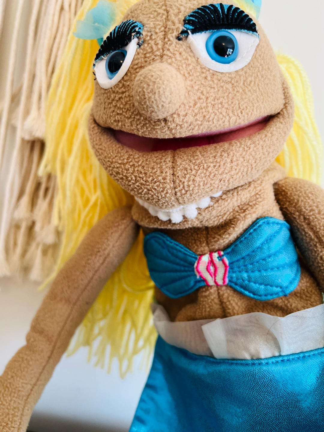 Mermaid Hand Puppet With Yellow Hair (3726) - Etsy