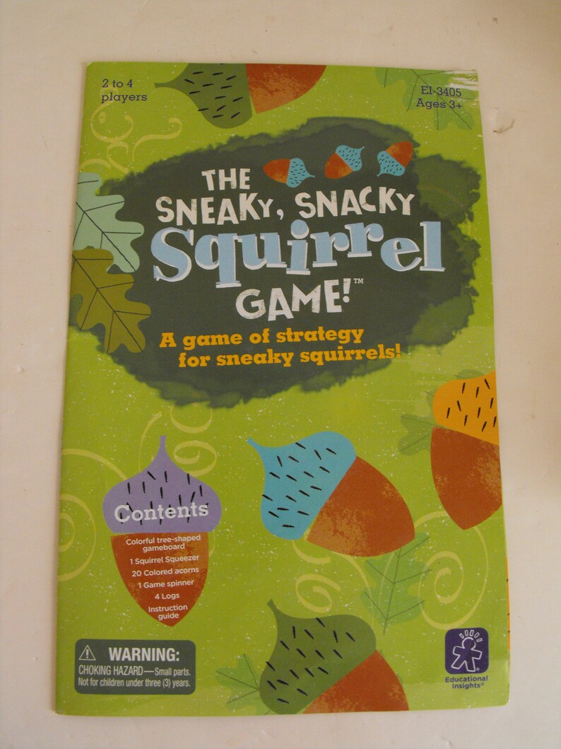 The Sneaky Snacky Squirrel Game. Preschool 2703 - Etsy