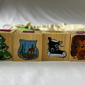 Toddler Story Blocks Hand Painted (3280) - Etsy