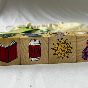 Toddler Story Blocks Hand Painted (3280) - Etsy