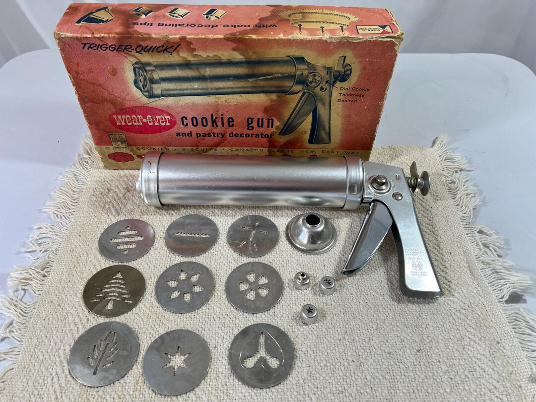 Wear Ever Cookie Trigger Gun and Pastry Decorator Cookie Thickness Dial ...