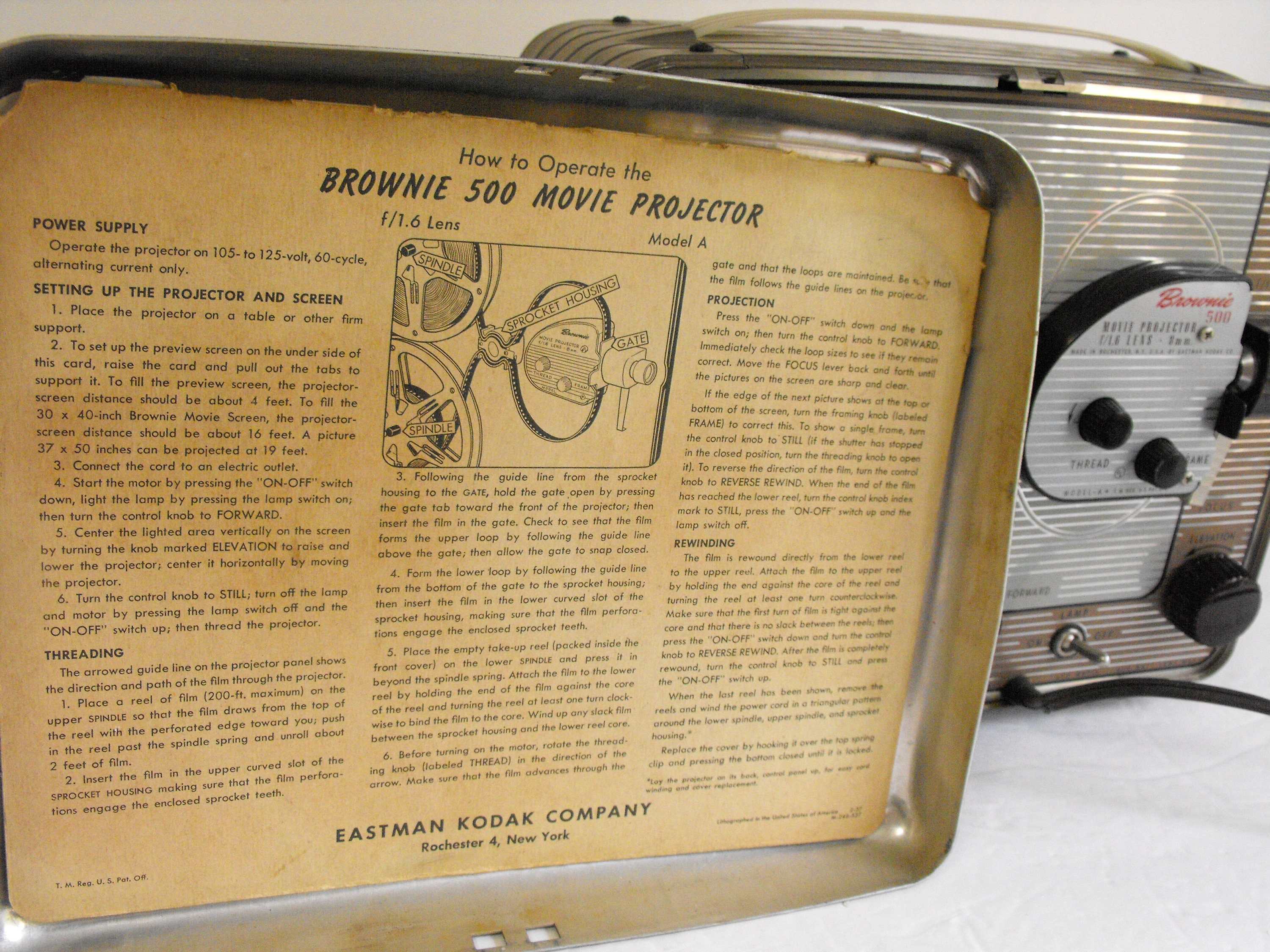 Vintage Kodak Brownie 500 Model A 8mm Film Projector Works - Etsy