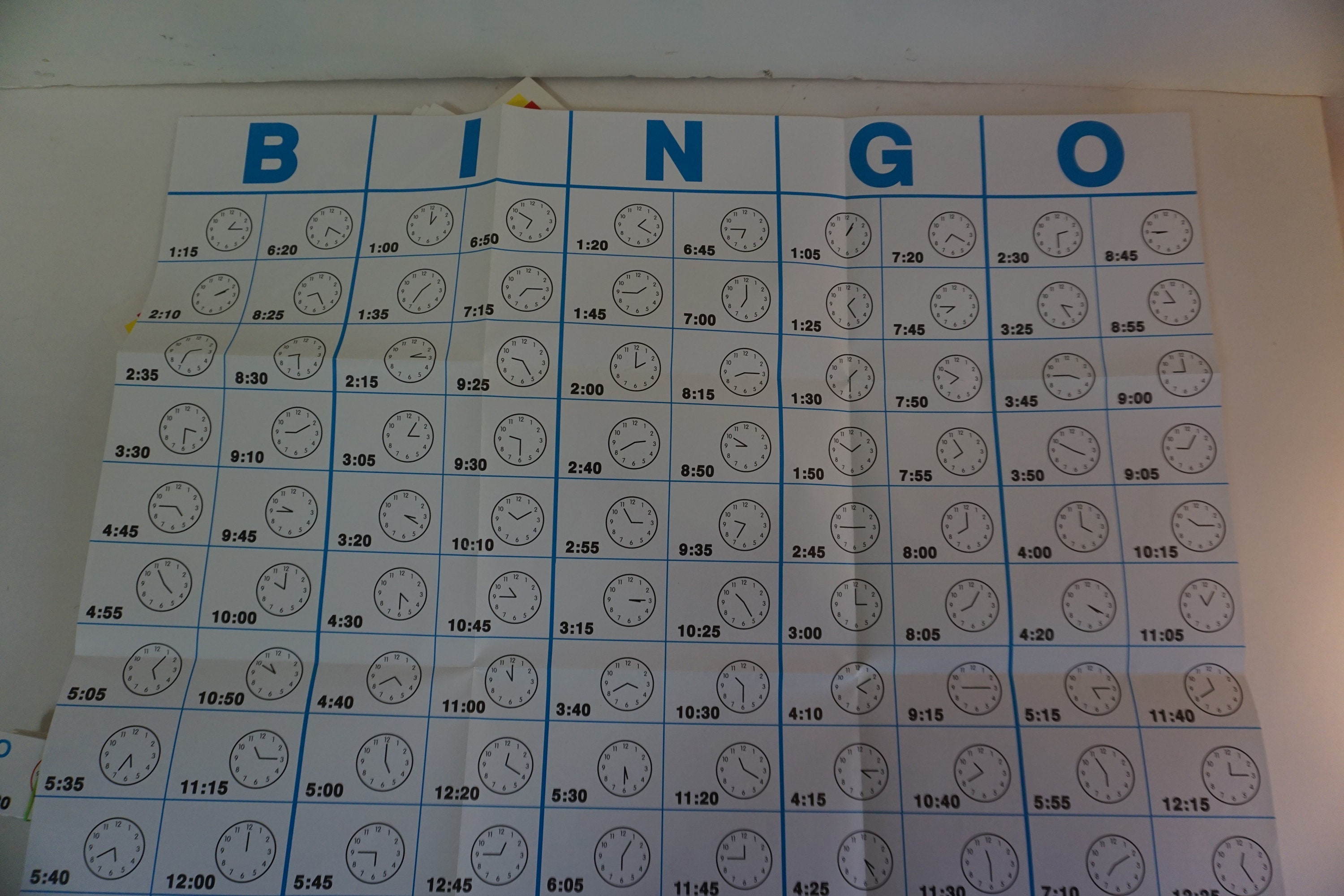 Telling Time Bingo Game With 35 Cards 3135 - Etsy