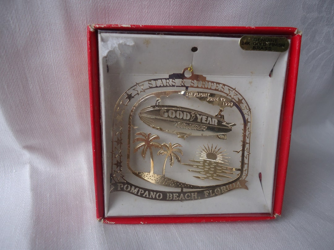 Vintage Goodyear Blimp Ornament. 24 K Gold Finish. Stars and - Etsy
