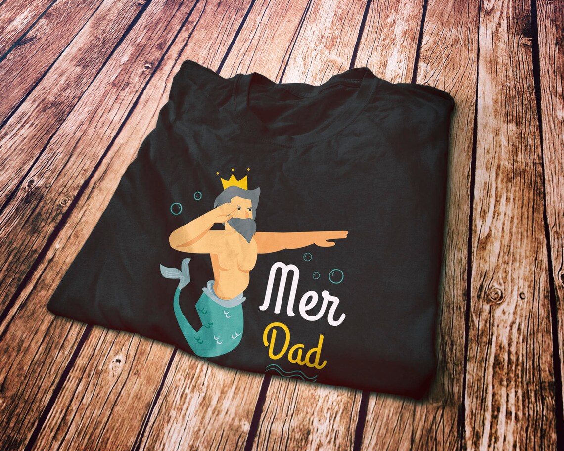 Merdad Father of Mermaid Funny T-shirt Special Mermaid | Etsy