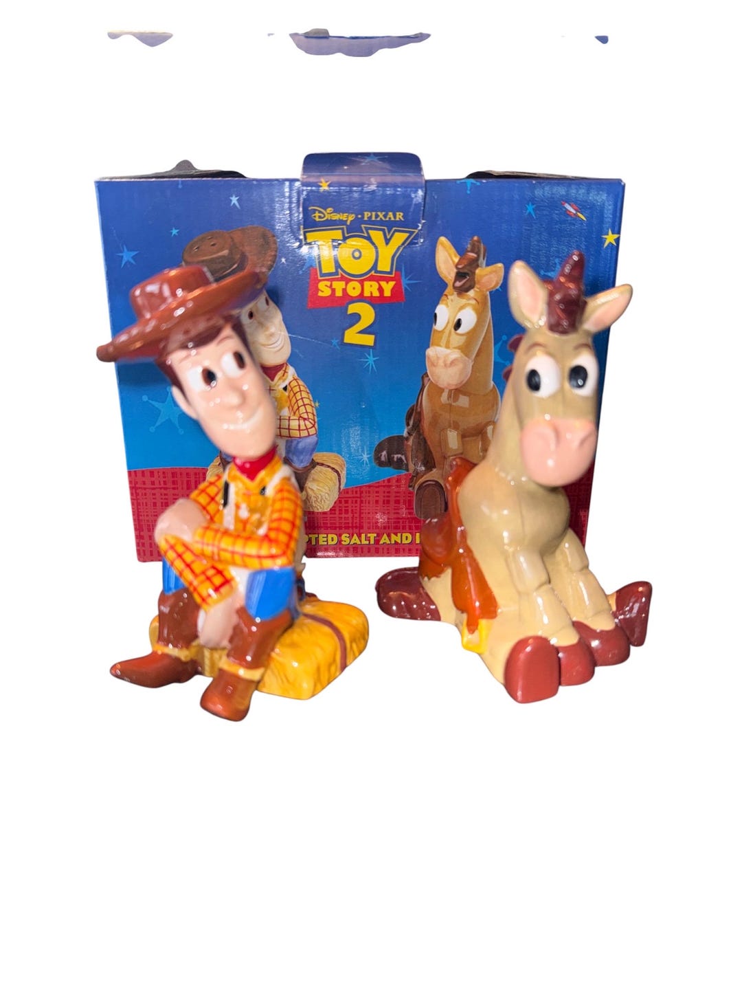 Vintage 2000 Walt Disney Toy Story 2 Woody Bullseye Salt & Pepper ...