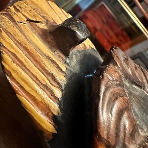 Vintage 1981 Leo Koppy American Folk Art 12x9x5 Hand Carved Wood ...