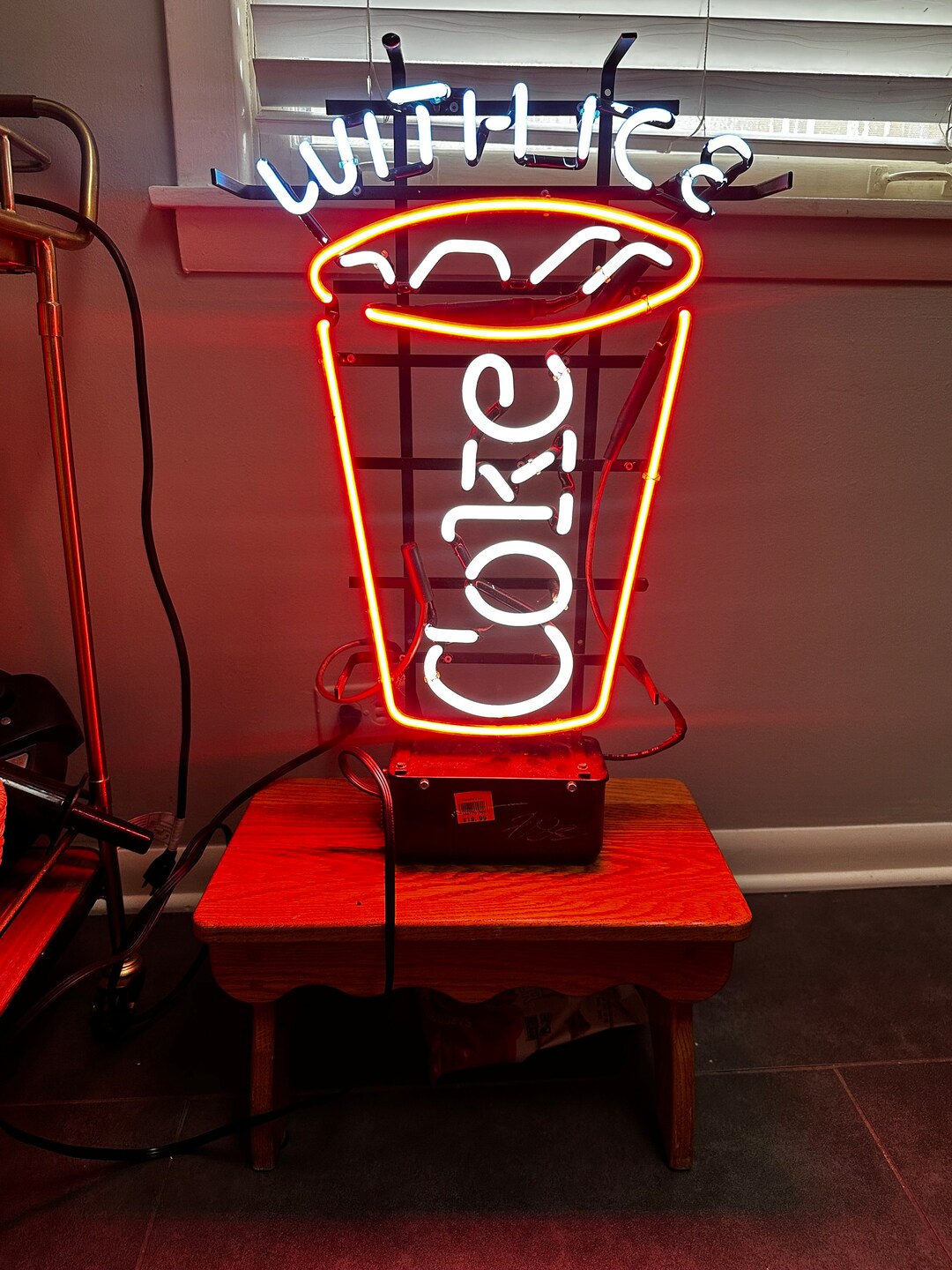 Vintage 1998 Coca Cola Coke With Ice 24x15x3.5” Neon Wall Hanging ...