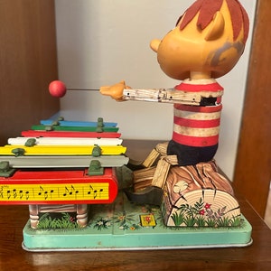Vintage 1962 Rosko Tin Litho Tvs New Adventure of Pinocchio Xylophone ...
