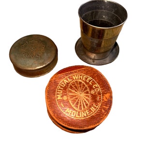 Vintage 10’s Mutual Wheel Moline IL Leather Case Silver Telescope ...