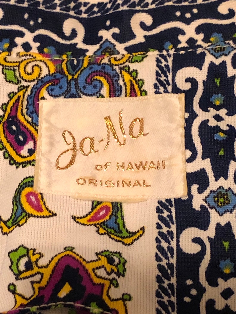 Vintage 70’s Ja Na Jana of Hawaii Original Hawaiian Print Tropical ...