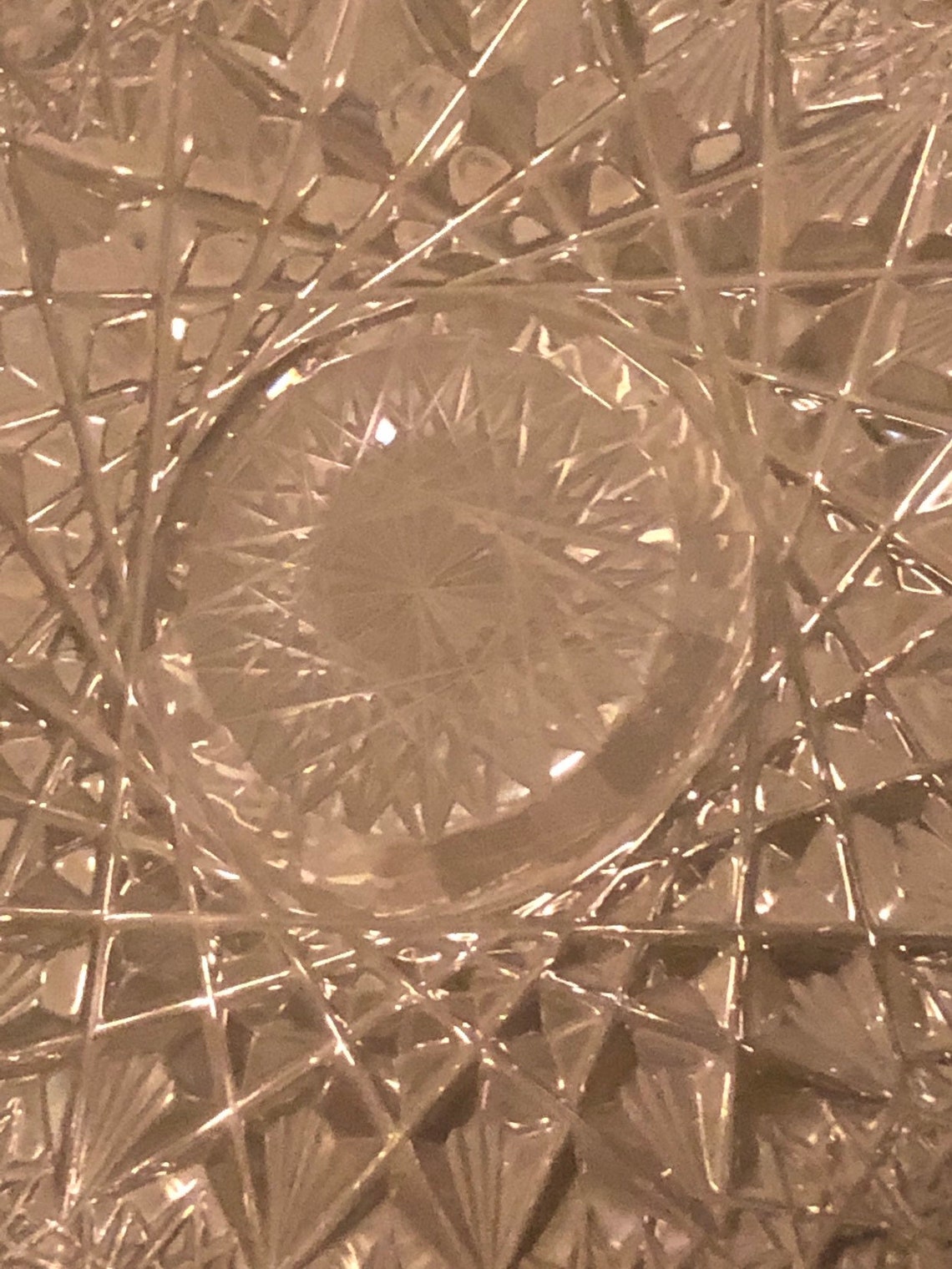 Vintage 20s American Brilliant Hobstar Cut Glass Crystal Star - Etsy
