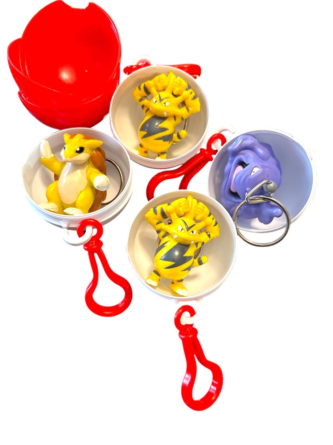 Vintage 1999 Nintendo Pokémon Pokeball Burger King Promo Keychain Doll ...